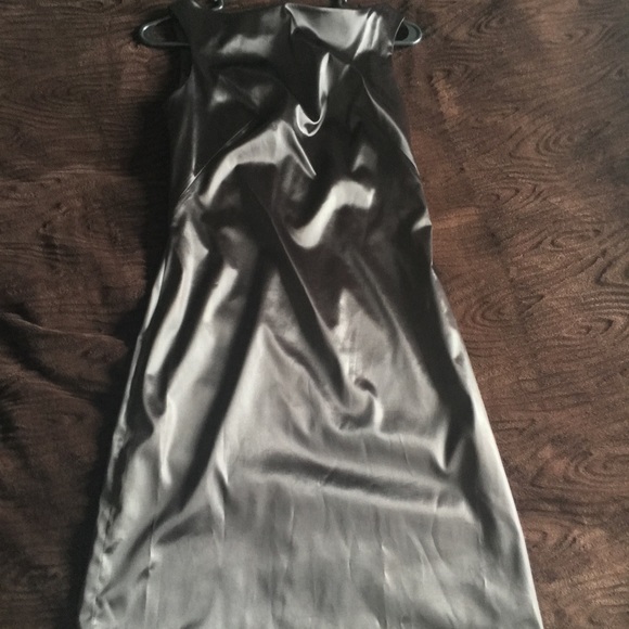 Dresses | Bgn Designer Prom Evening Black Wet Silk Dress | Poshmark